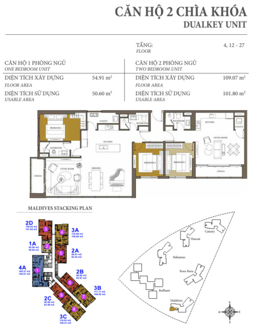 Mặt bằng căn hộ tháp Maldives Đảo Kim Cương Quận 2 - Macro Real Estate